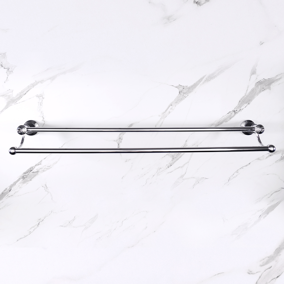 Pasadena Double Towel Rail - Black Pepper - Ewing Industries