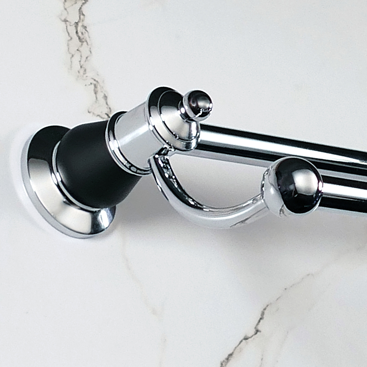 Pasadena Double Towel Rail - Black Pepper - Ewing Industries