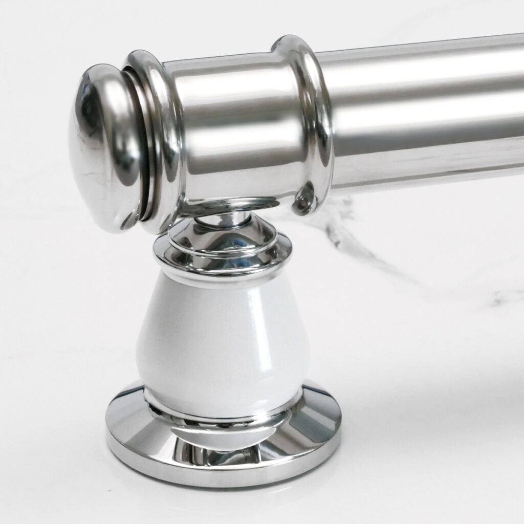 Pasadena Designer Grab Rail - Hampton White - 450mm Long - Ewing Industries