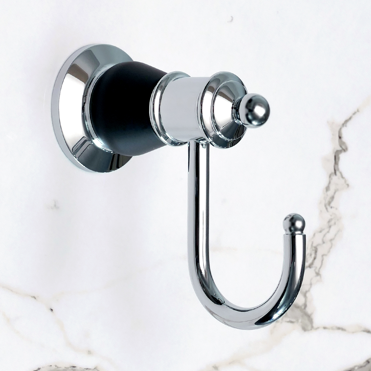 Pasadena Robe Hook - Black Pepper - Ewing Industries