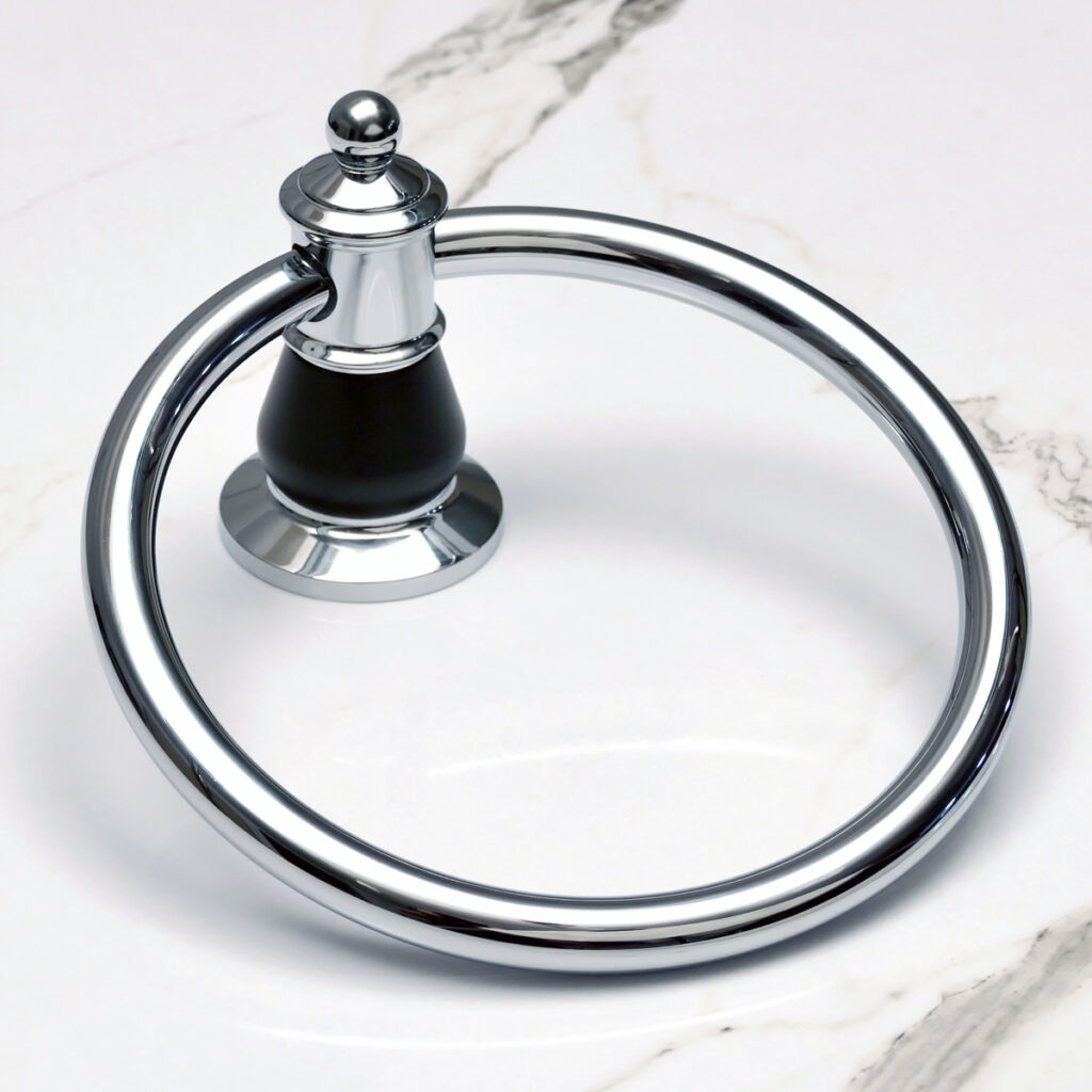Pasadena Towel Ring - Black Pepper - Ewing Industries
